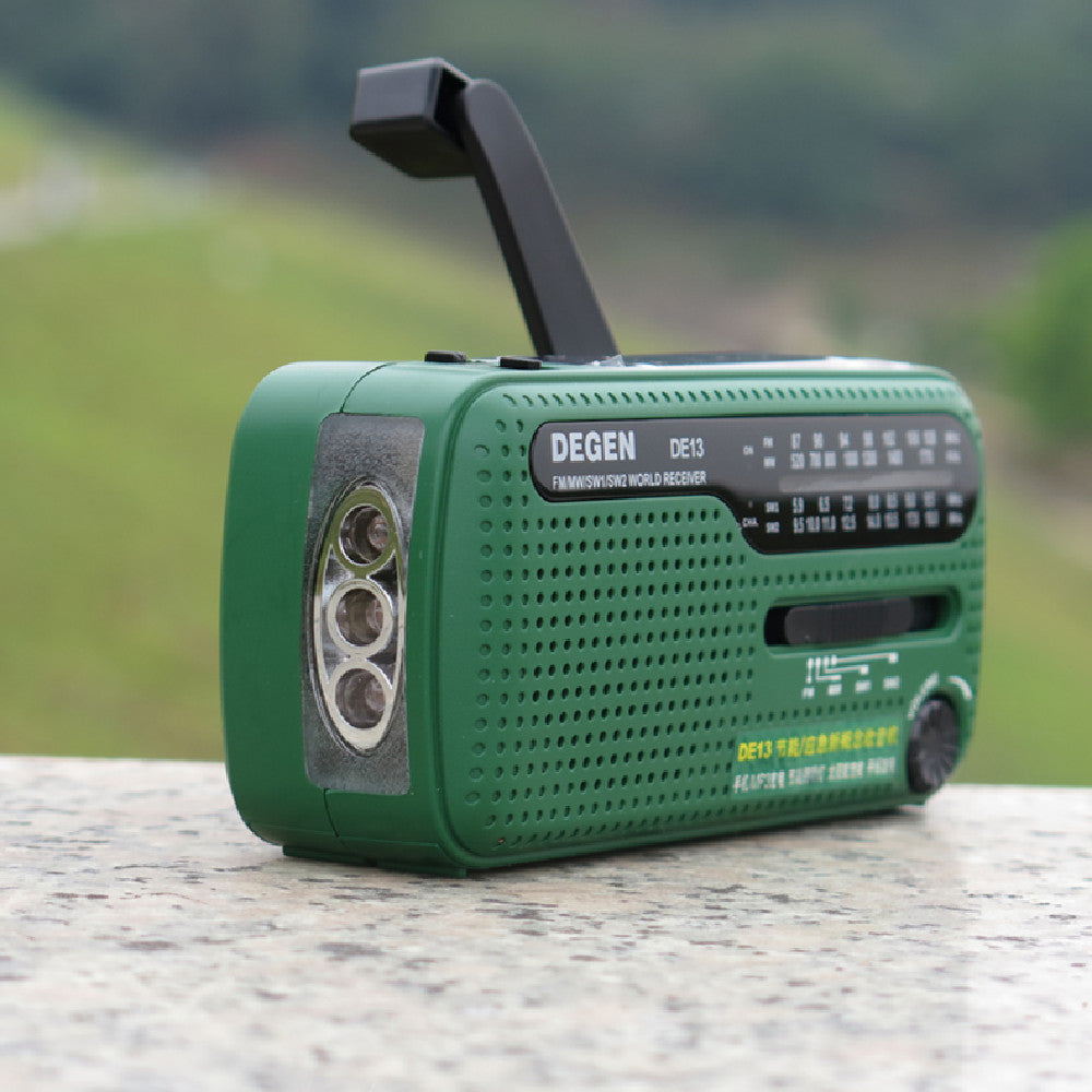 Radio Portative Rechargeable Solaire à Manivelle | Mode Vintage