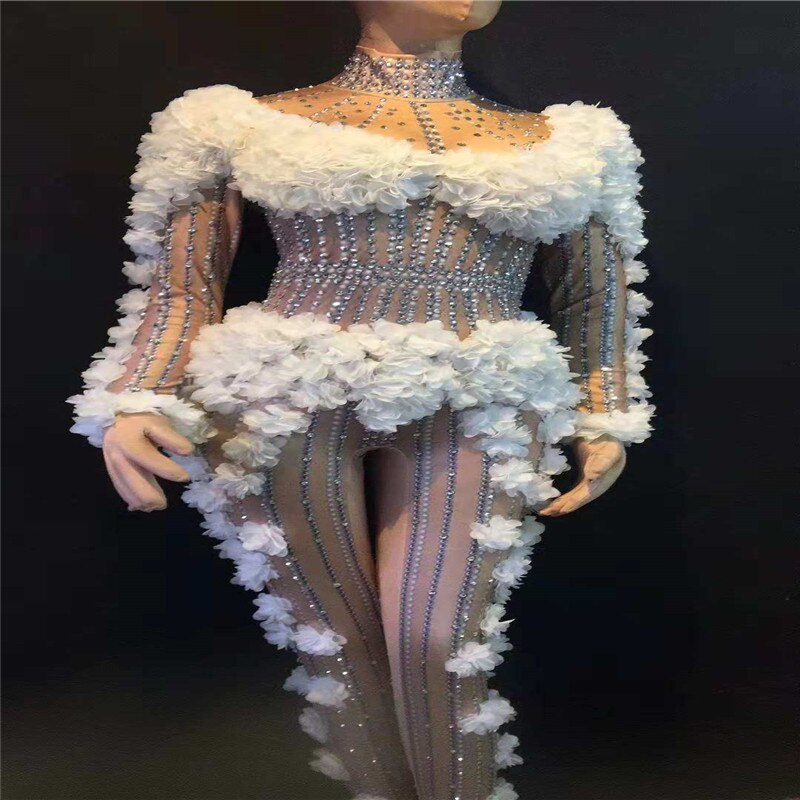 Costume Combi Blanche Disco Femme | Mode Vintage