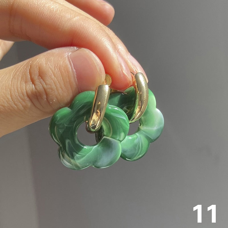 Boucle D’oreille Année 80 Plastique | Mode Vintage