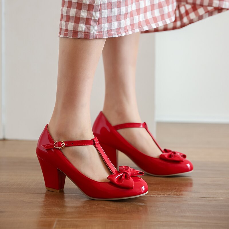 Chaussure Vintage Femme Rouge | Mode Vintage