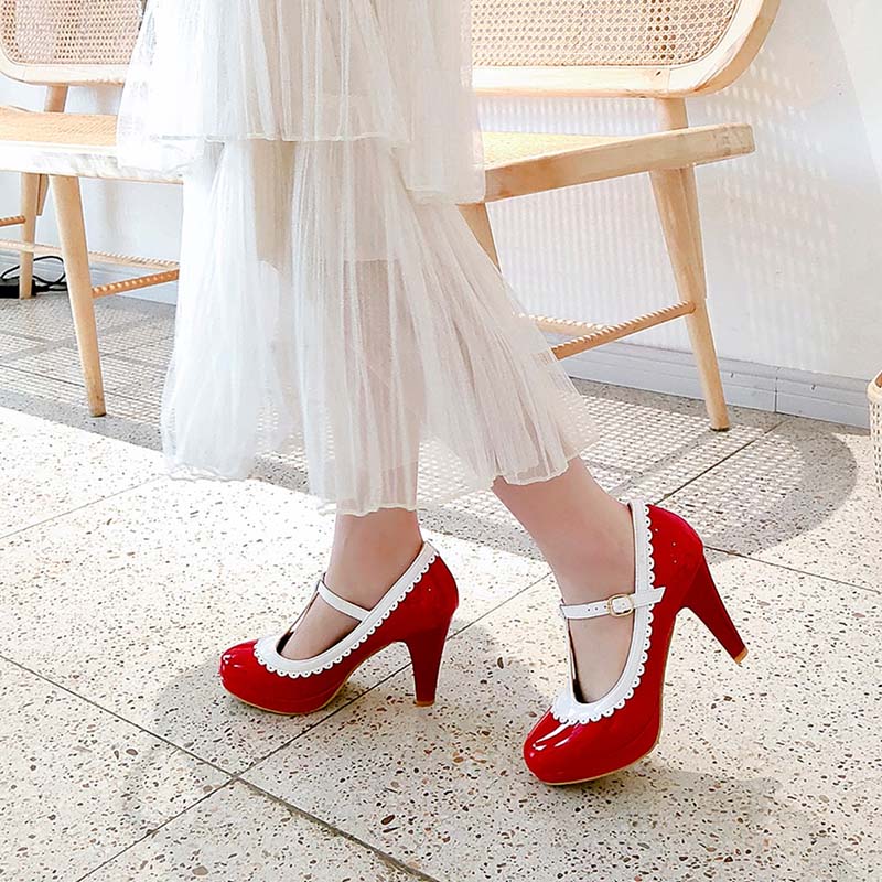 Chaussures Pin Up Rouges Talons Hauts | Mode Vintage