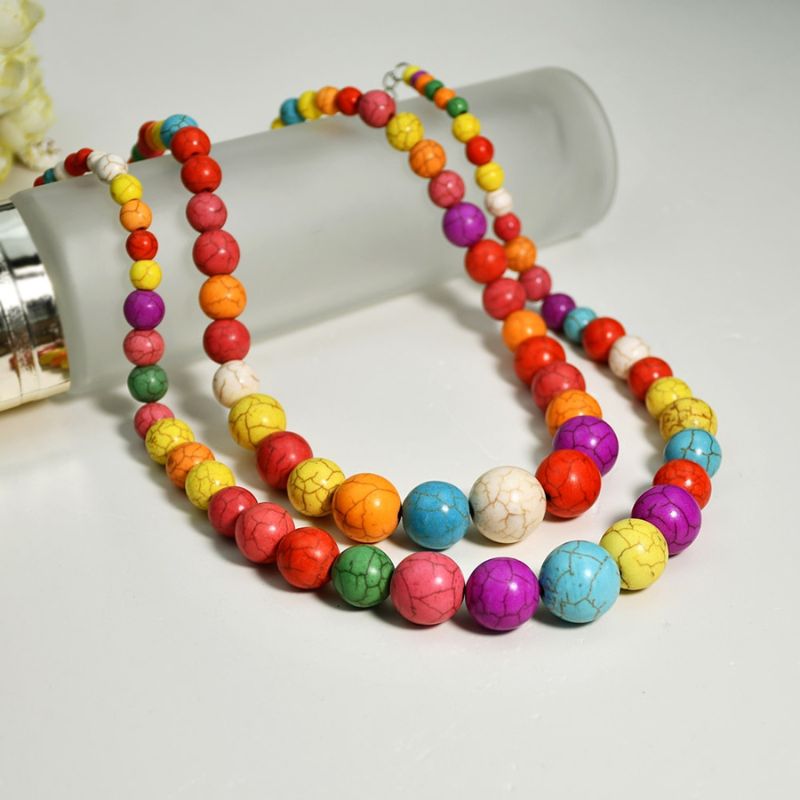 Collier des Années 80 Multicolore | Mode Vintage