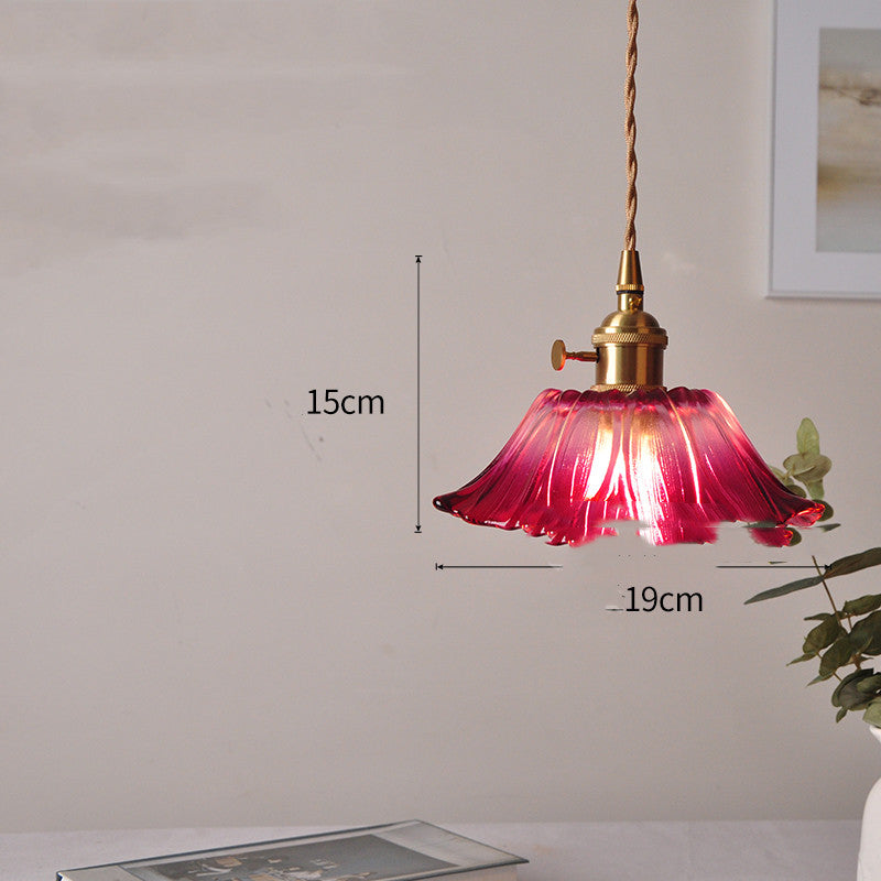 Lustre En Verre De Café En Laiton Vintage | Mode Vintage
